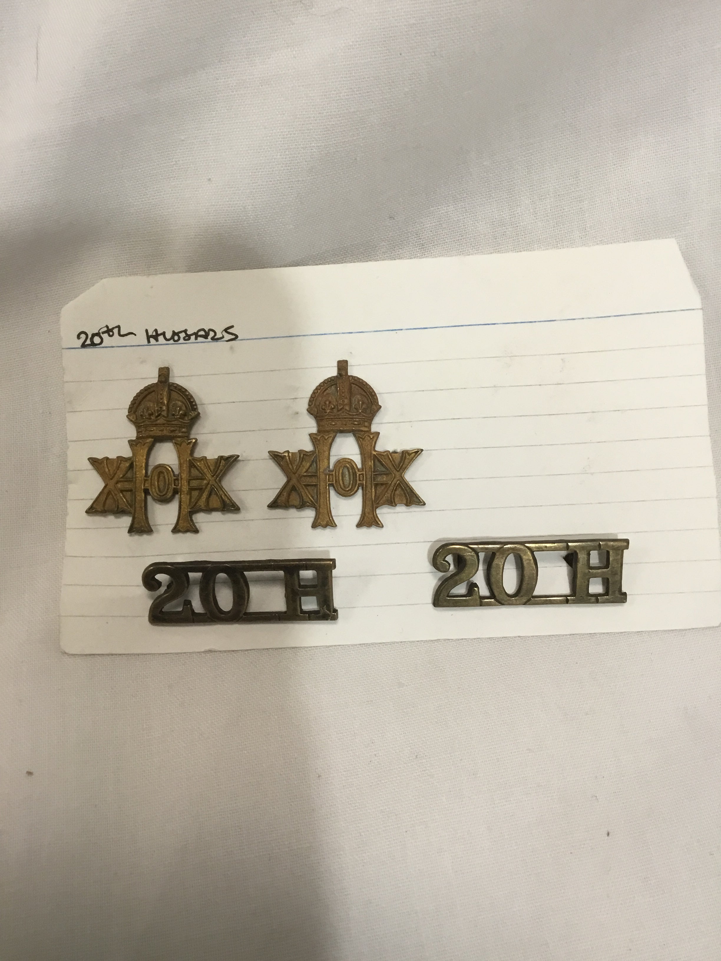 original British pair of Collar Badges and Shoulder Titles of the 20th ...