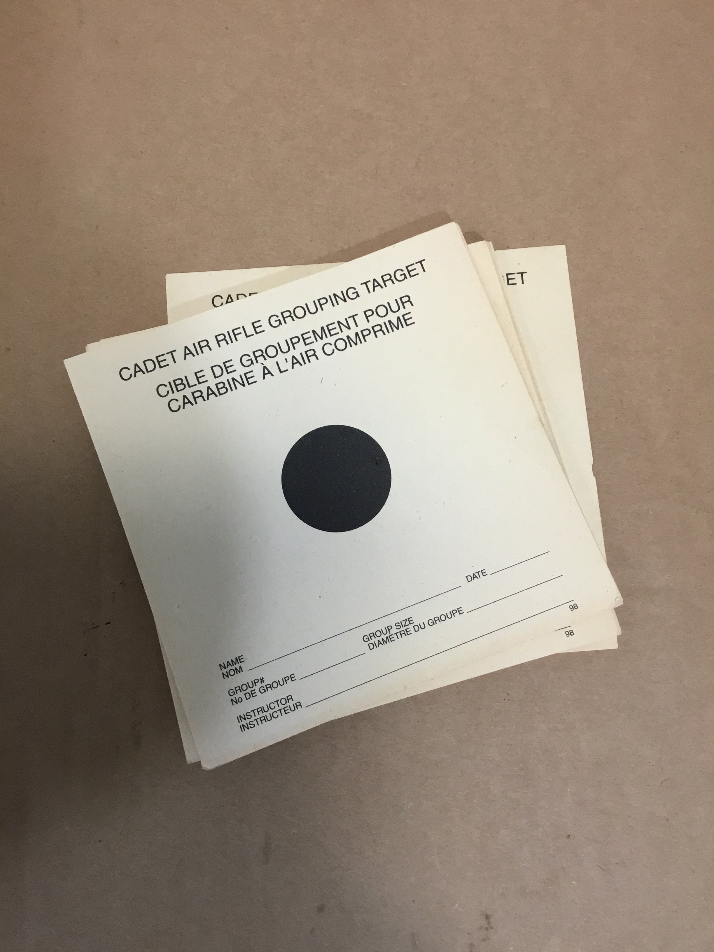 Lot of 30 Cadet Air Rifle Grouping Targets – Roy's Army Surplus ...