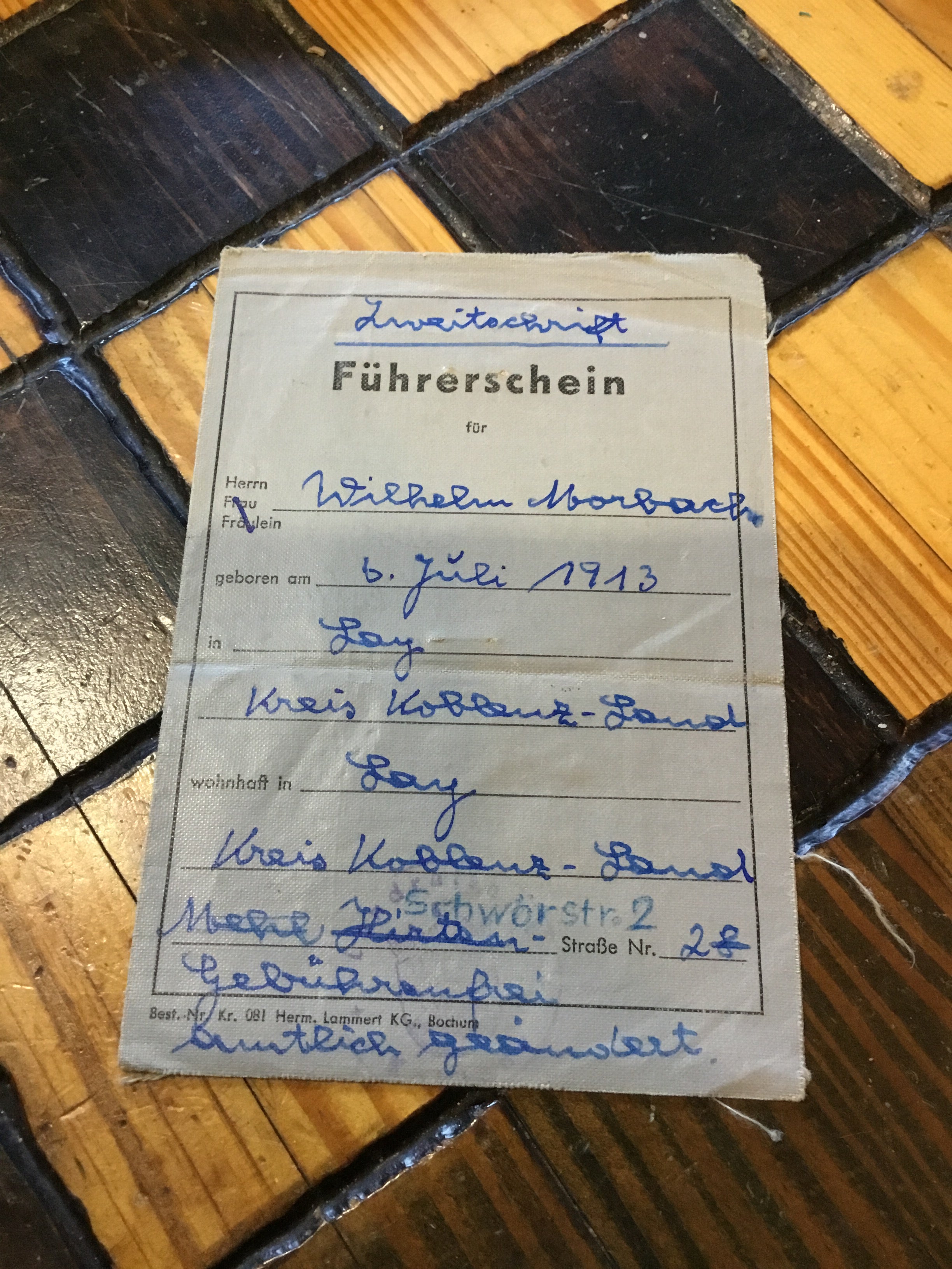 Post War German Drivers License, with Photo – Roy's Army Surplus ...