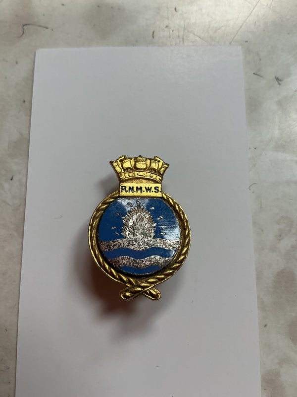 WW11 Royal Naval Mine Watching Service RNMWS Enamel Navy Lapel Badge ...