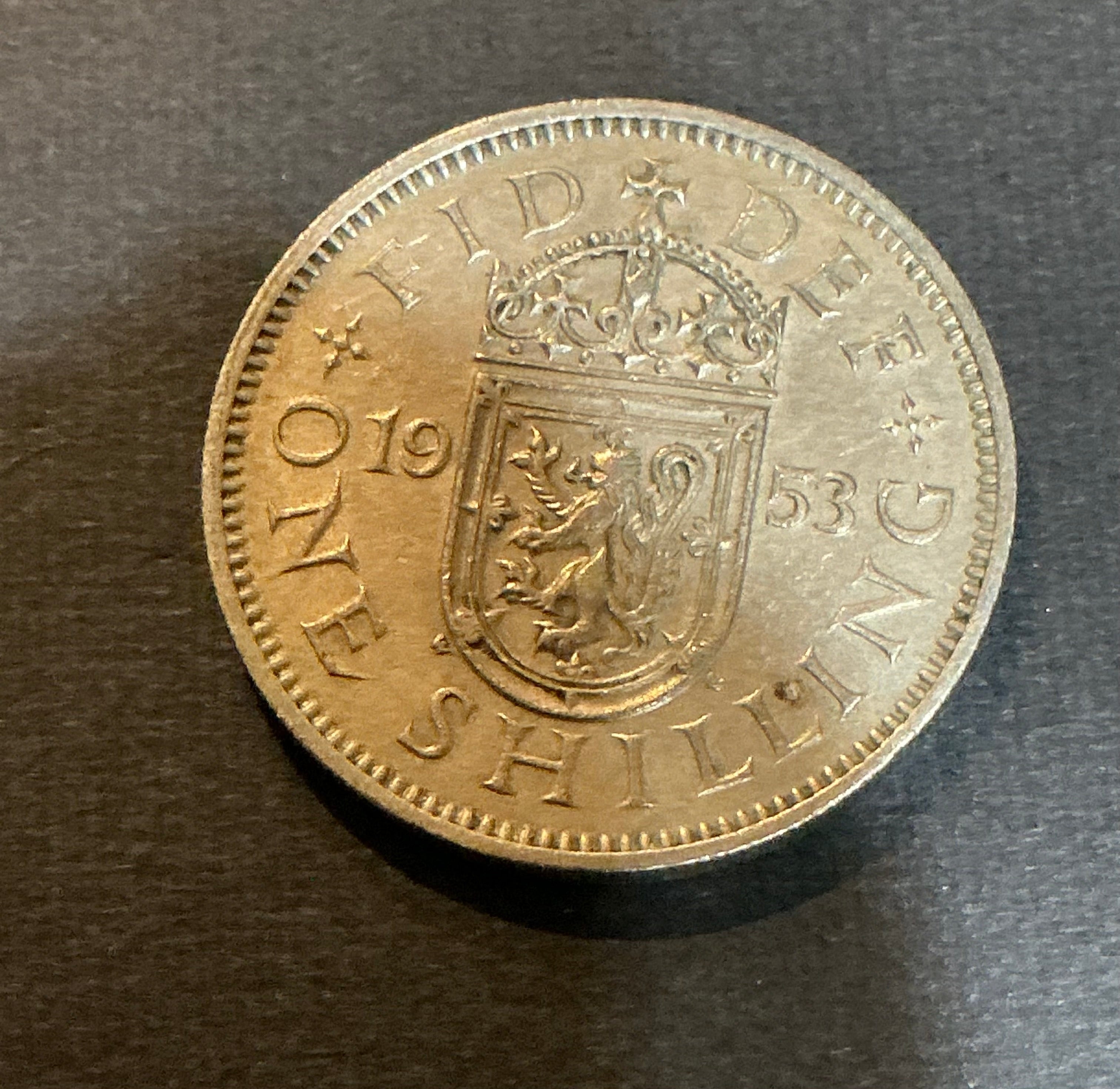 1953 UK One Shilling coin Queen Elizabeth II – Roy's Army Surplus ...