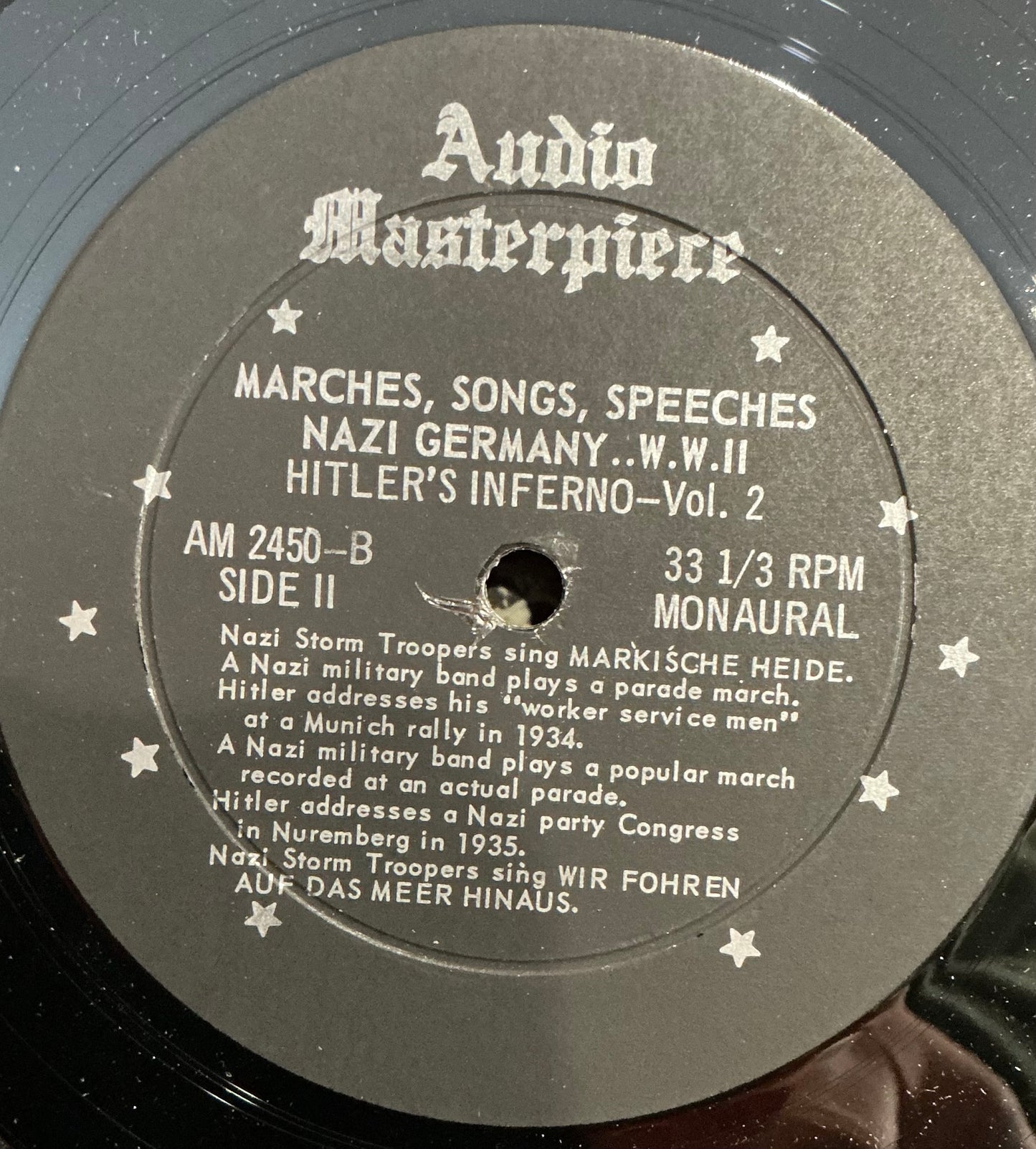 LP HITLER'S INFERNO VOL 2 MARCHES SONGS , Speeches – Roy's Army Surplus ...