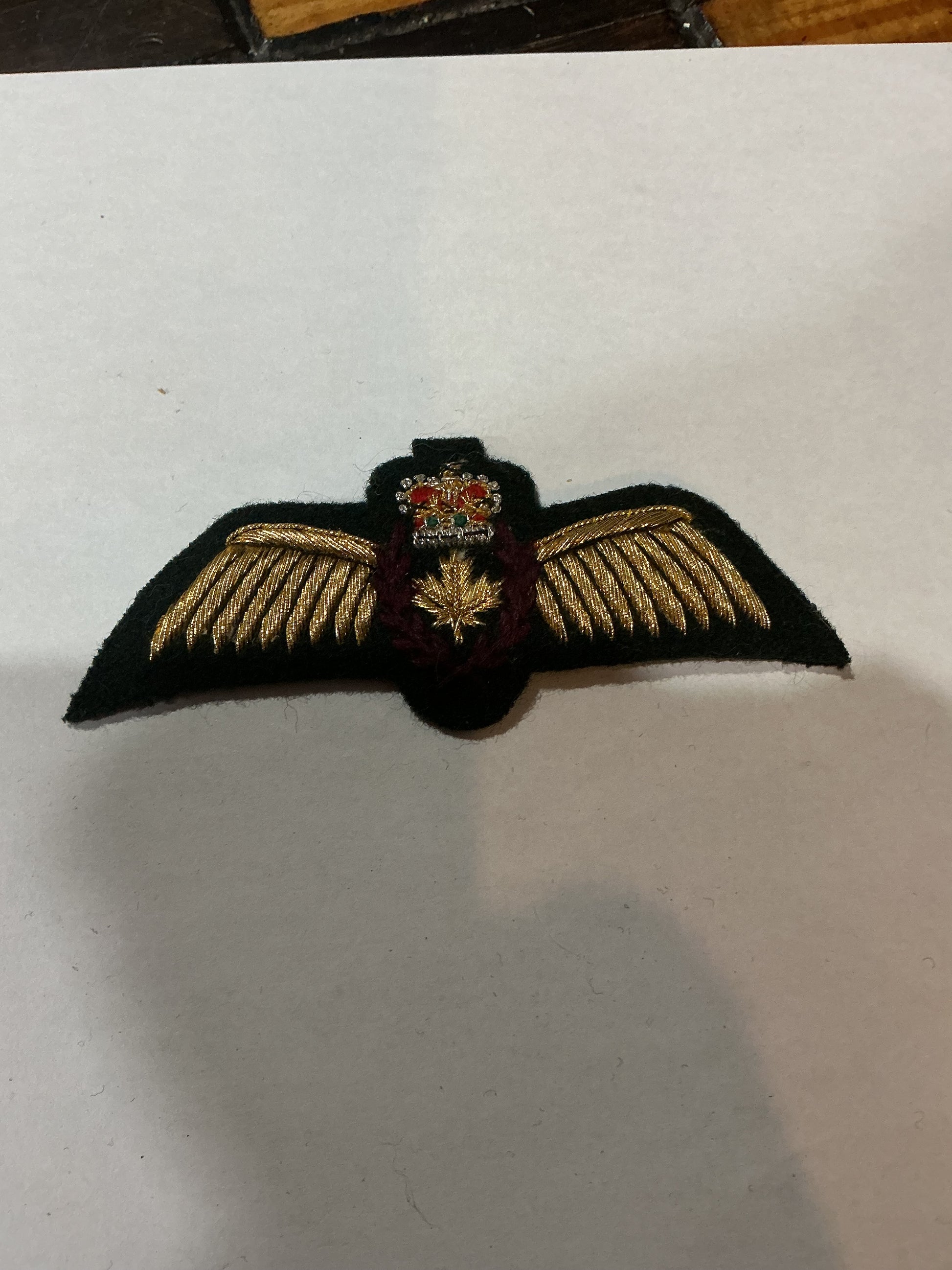 RCAF pilot Wing with gold bullion Thread – Roy's Army Surplus ...