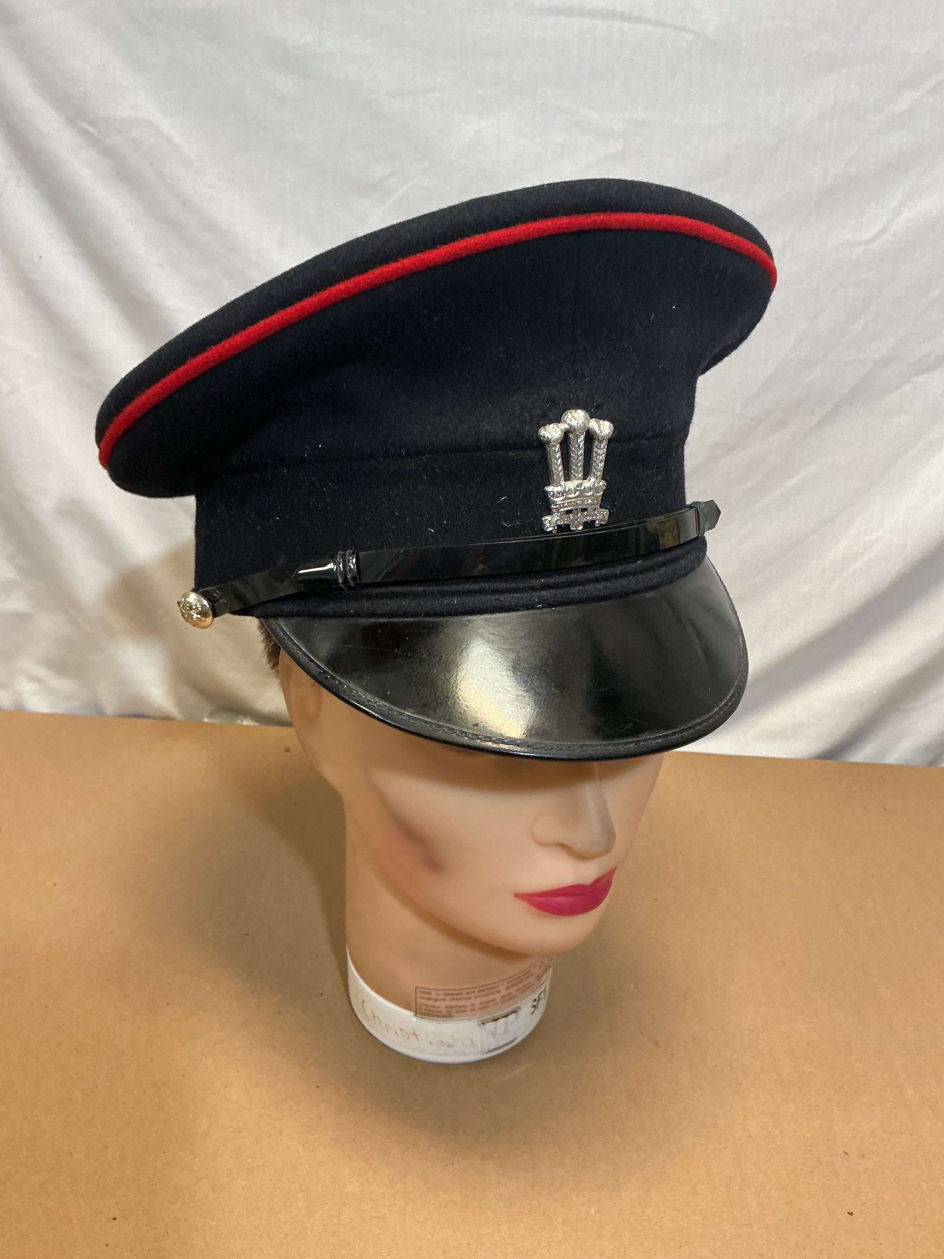 1964 British Army Uniform Dress Cap with Royal Regiment of Wales badge ...