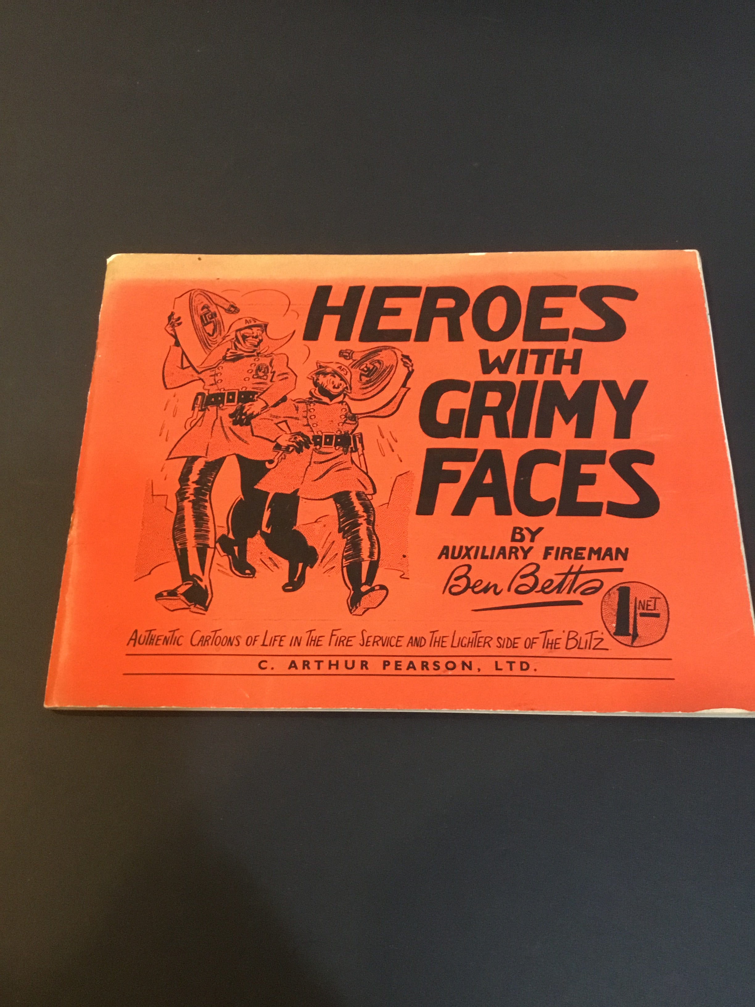 1942 Heroes with Grimy Faces Authentic Cartoons of Life in the Fire Se ...
